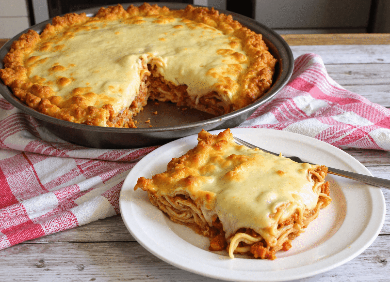 Spaghetti Pie Recipe – Easy, Cheesy Baked Pasta Casserole the Whole ...