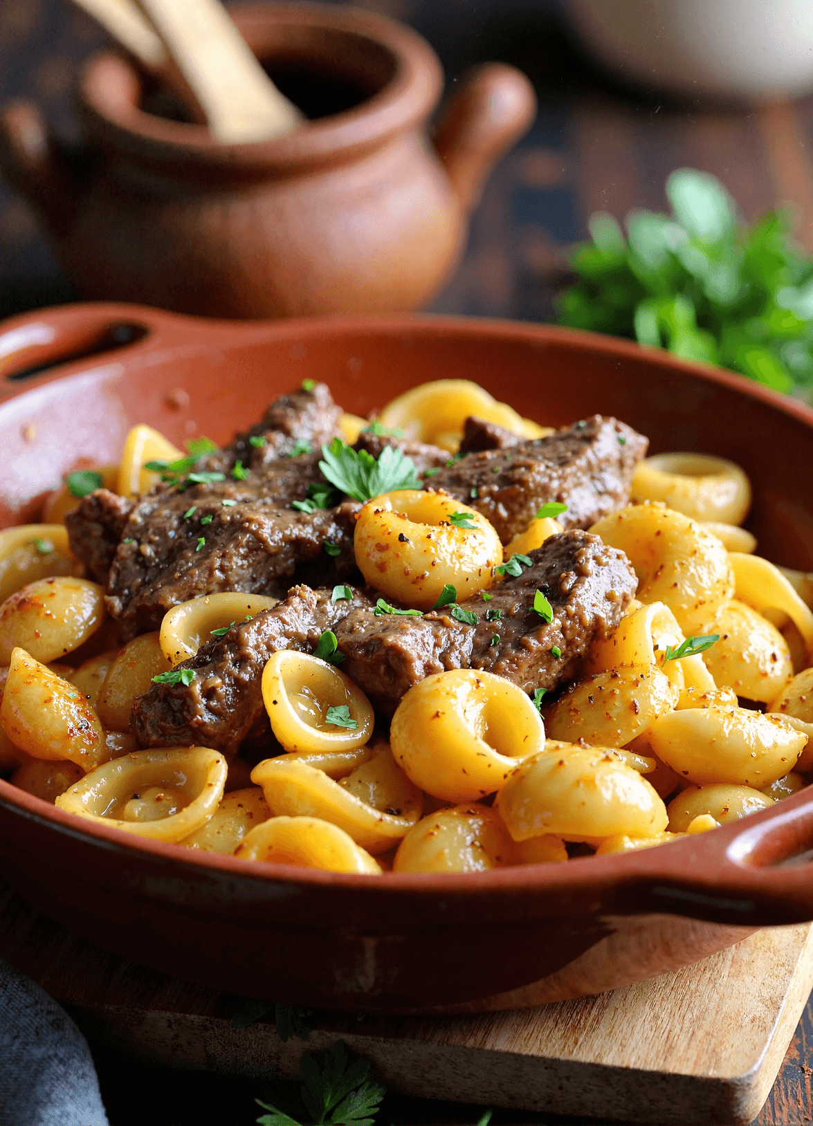 Creamy Paprika Steak Shells – Easy One-Pot Pasta with Tender Beef and ...